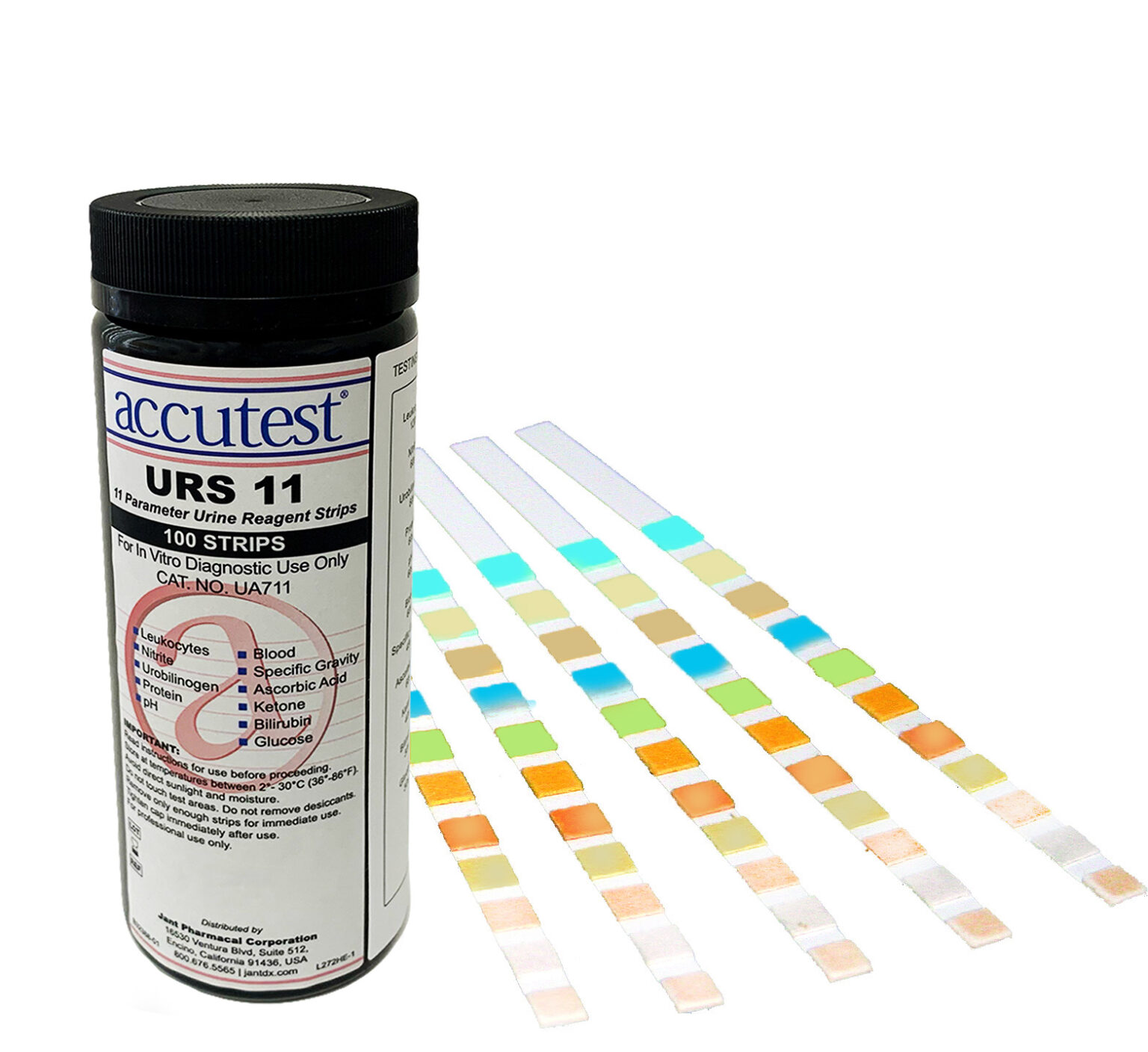 Accutest URS-11 Urine Reagent Strips - JANT PHARMACAL CORPORATION